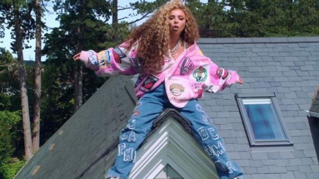 The pink jacket worn by Jesy Nelson in her video clip Boyz Feat. Nicki Minaj | Spotern