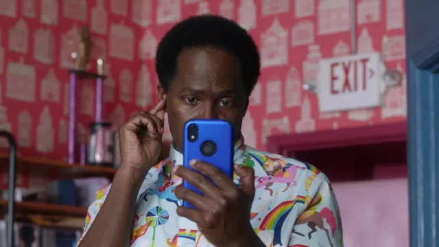 Printed Shirt worn by Dean Simms (Harold Perrineau) as seen in Claws TV ...