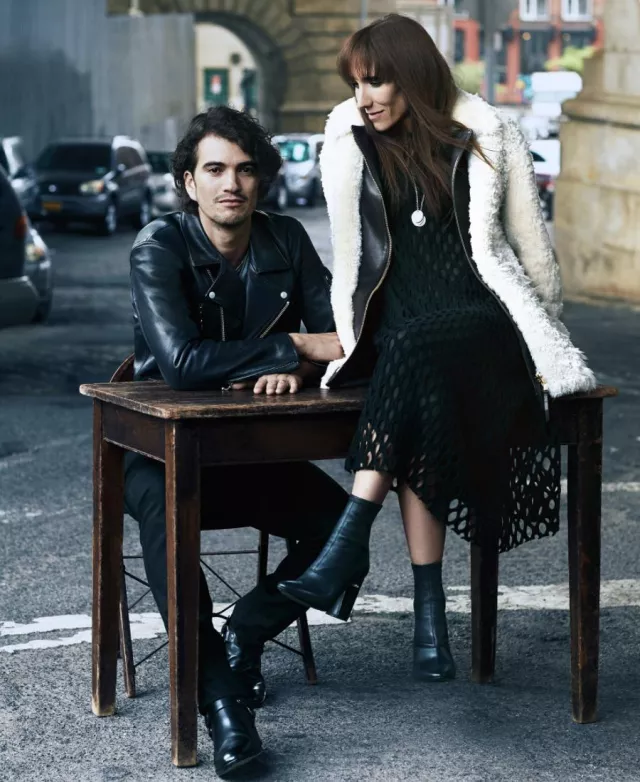 Black Biker Leather Jacket worn by Adam Neumann in Instagram picture ...