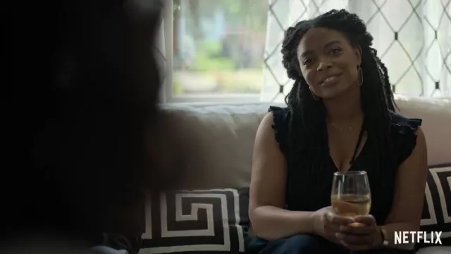 Earrings worn by Professor Debroah (Jenique Bennett) as seen in Along ...