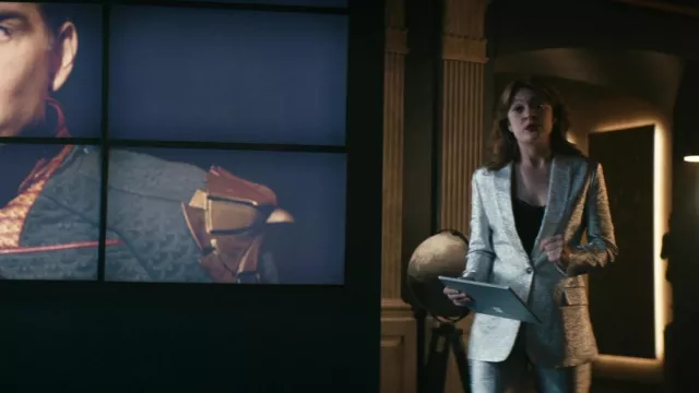 Silver Blazer and Pants Suit worn by Ashley Barrett (Colby Minifie) as ...