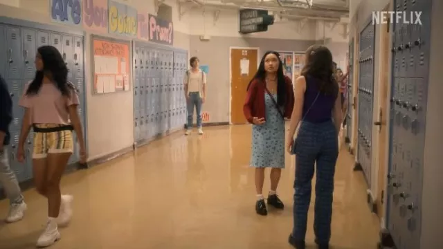 Blue floral dress worn by Erika Vu (Lana Condor) as seen in Boo, Bitch ...