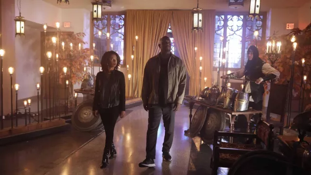 Heels boots worn by Luna Grey (Angel Parker) as seen in The Rookie TV ...