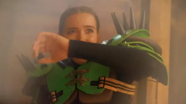 Green epaulette with pikes worn by Samantha (Phoebe Rex) as seen in ...