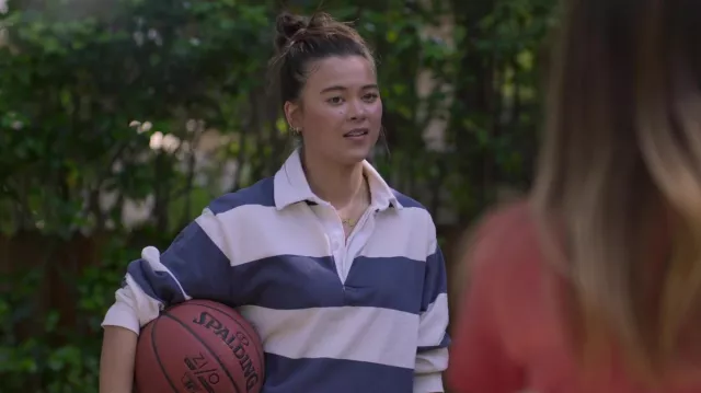 Striped polo shirt worn by Alice (Lukita Maxwell) as seen in Shrinking ...