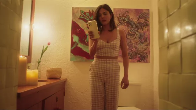 Check Top And Pants Set Worn By Sophie Wilder Monica Barbaro As Seen