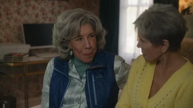 L.L.Bean Vest Zip Jacket in blue worn by Lou (Lily Tomlin) as seen in ...