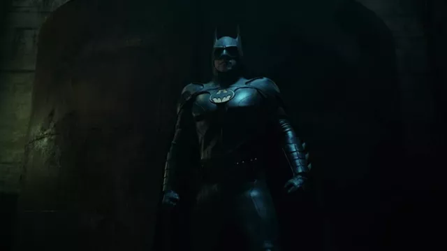The Batman Costume Jumpsuit worn by Bruce Wayne (Michael Keaton) in The ...