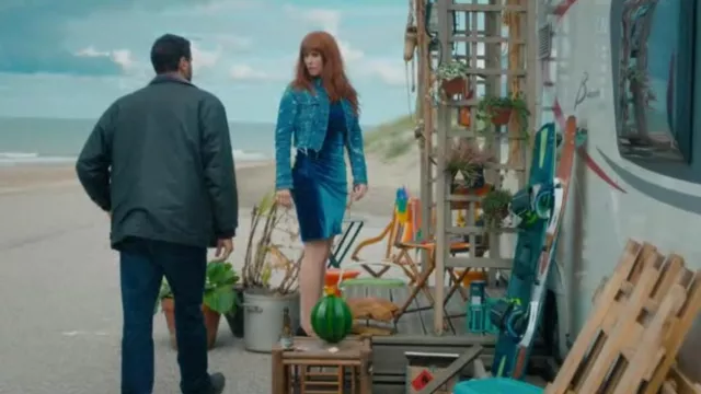 The tie and dye blue dress worn by Morgane Alvaro (Audrey Fleurot) in ...