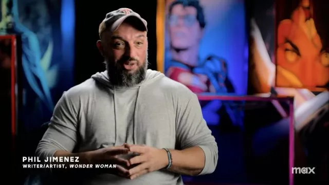 Grey Hoodie worn by Phil Jimenez in Superpowered: The DC Story | Spotern