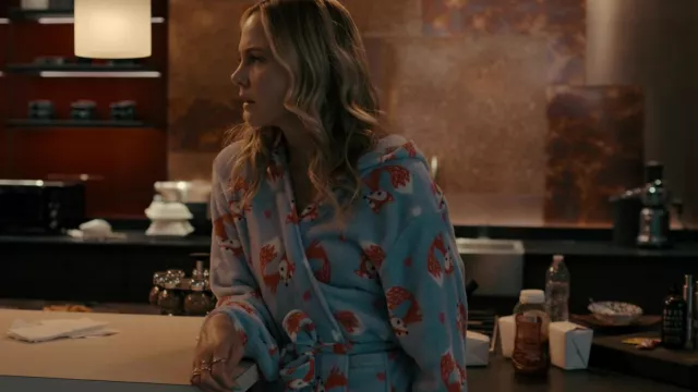Printed dressing gown worn by Sandy Stanton (Adelaide Clemens) as seen ...