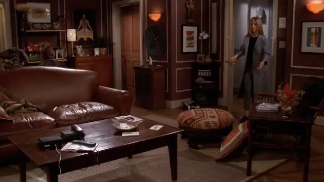 The light long coat with 3/4 purple sleeves worn by Rachel Green ...