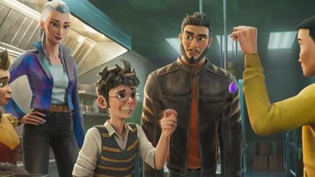 Leather jacket worn by Hu (Henry Golding) as seen in The Tiger's Apprentice movie | Spotern