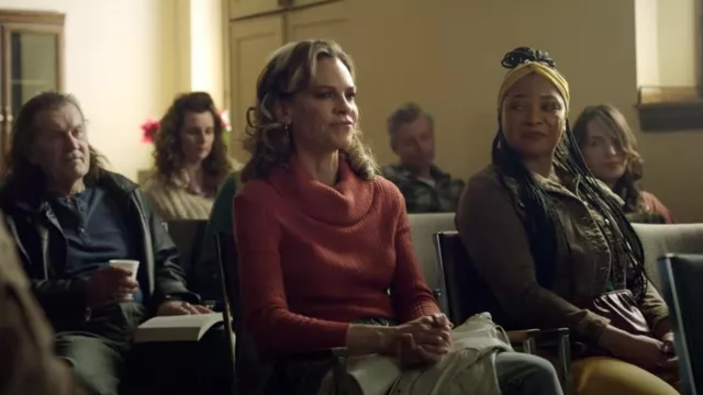 Turtleneck sweater worn by Sharon Stevens (Hilary Swank) as seen in ...