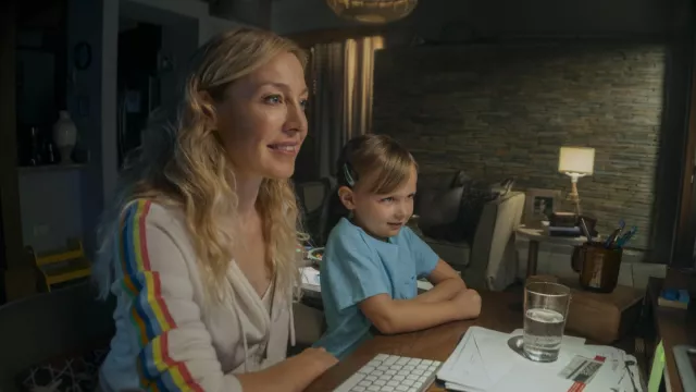 White hoodie worn by Helen (Juliet Rylance) as seen in Arthur the King ...