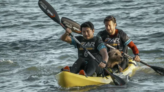 Digital watch worn by Leo (Simu Liu) as seen in Arthur the King movie ...