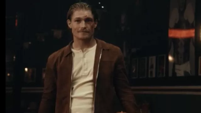 Zip Suede Jacket worn by Jack Glass (Harry Goodwins) in The Gentlemen ...