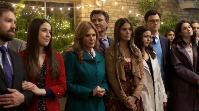 White Trench coat worn by Brooke Baxter-West (Emily Peterson) as seen ...