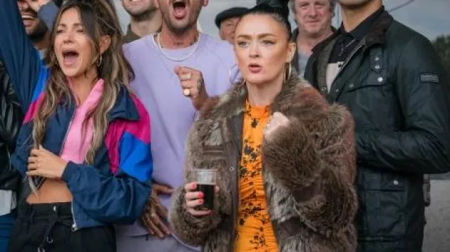 Outfits of Brassic TV series: Carol (Bronagh Gallagher) wears Faux fur ...